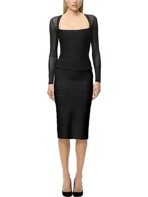 Herve Leger The Yasmin Top - Black