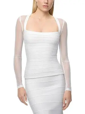 Herve Leger Yasmin Top - Alabaster