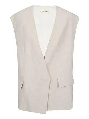 OPIFICIO Linen Vest - Beige