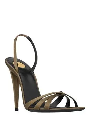 Saint Laurent Kate Sandals - Teak