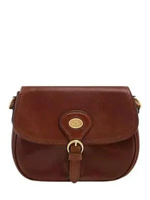 THE BRIDGE Buckle-fastening Leather Cross Body Bag - Brown