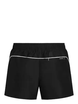 Dolce & Gabbana Logo Embroidered Swim Shorts - Black