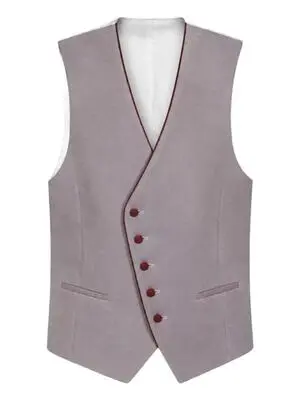 ETIEM TEXTIL S.L. Asymmetric Fastening Waistcoat - Red