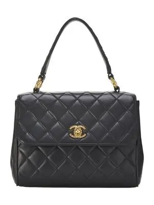 Chanel Quilted Lambskin Kelly Bag - Navy