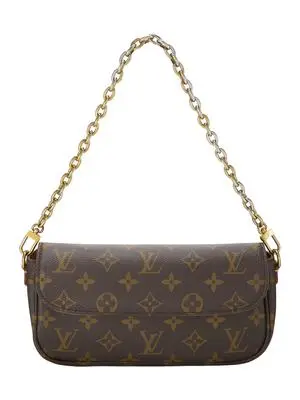 LOUIS VUITTON Monogram Canvas Ivy Wallet On Chain - Brown