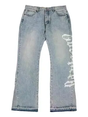 GODSPEED Logo Flared Jeans - Blue