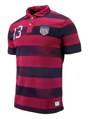 Nike Usa Covert Striped Polo Shirt - Red