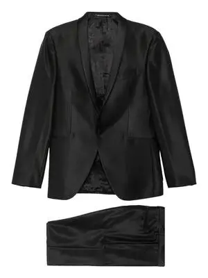 CARLO PIGNATELLI Satin-finishl Suit - Black