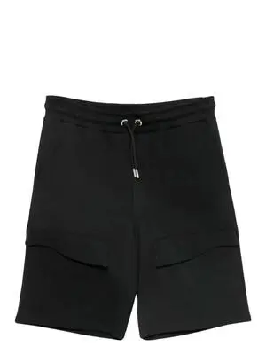 LES HOMMES URBAN Cargo Drawstring Track Shorts - Black