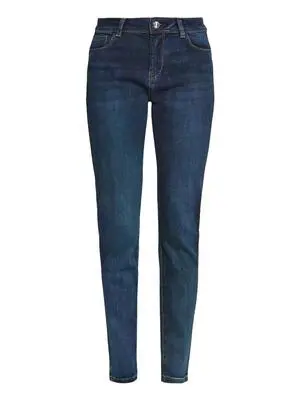 MORGAN Panelled Five-pockets Skinny Jeans - Blue