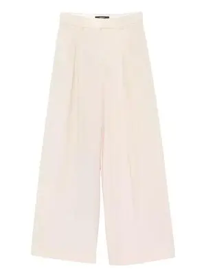 Max Mara Pleated Wide-leg Trousers - Neutrals