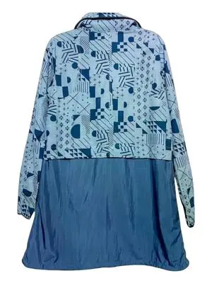 Nike Geometric Print Full-zip Parka Jacket - Blue
