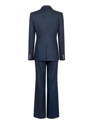 Tagliatore Double-breasted Peak-lapel Suit - Blue