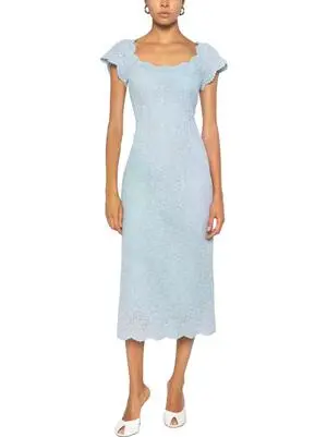 Ermanno Scervino Lace Midi Dress - Blue