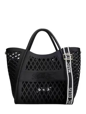 MARC ELLIS Small Flat Basket Tote Bag - Black