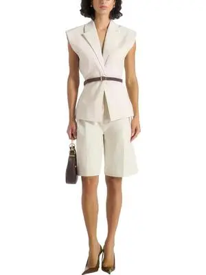 Manière De Voir Manière De Voir Linen Waistcoat Neutrals