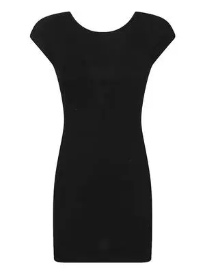 Matteau Cap Sleeve Low-back Dress - Black