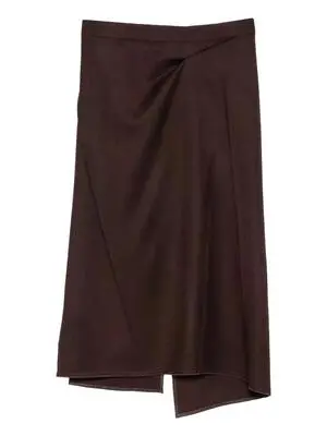 Victoria Beckham Tailored Wool Midi Skirt - Red
