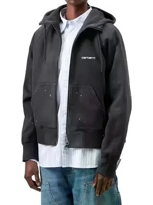 Carhartt Work In Progress Paint Splatter Hoodie - Grey