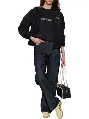 Carhartt Work In Progress Paint-splatter Logo Sweatshirt - Black