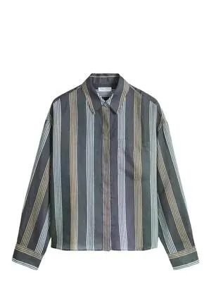 Marc O'polo Striped Long-sleeve Blouse - Grey