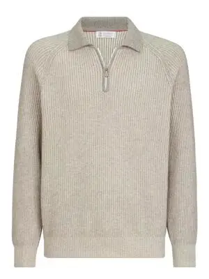 Brunello Cucinelli Half-zip Sweater - Neutrals