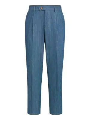 Brunello Cucinelli Pleated Design Trousers - Blue