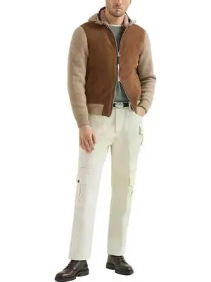 Brunello Cucinelli Zip-up Hooded Bomber Jacket - Brown