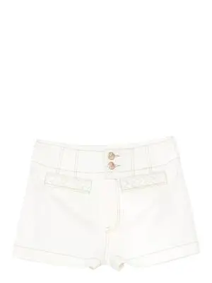 Zimmermann Roselight Braided-trim Shorts - Neutrals