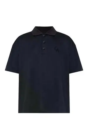 Giorgio Armani Logo-embroidered Polo Shirt - Blue