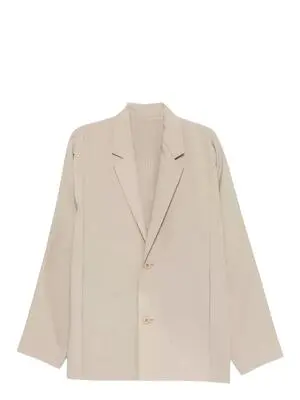 Issey Miyake Notched-lapel Single-breasted Relaxed-fit Blazer - Neutrals