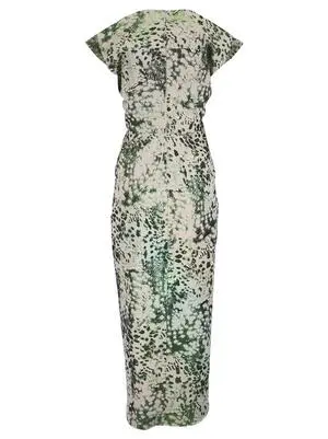 ZERO + MARIA CORNEJO Zero + Maria Cornejo Metallic Effect Animal Print Dress