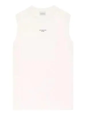 Drole De Monsieur Slogan-print Tank - White
