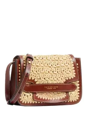 THE BRIDGE Lucrezia Woven Leather Trim Shoulder Bag - Neutrals