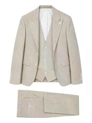 RAMON SANJURJO Three-piece Single-breasted Suit - Neutrals