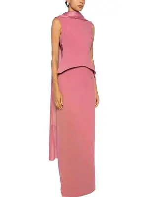 Solace London Annie Peplum Maxi Dress - Pink