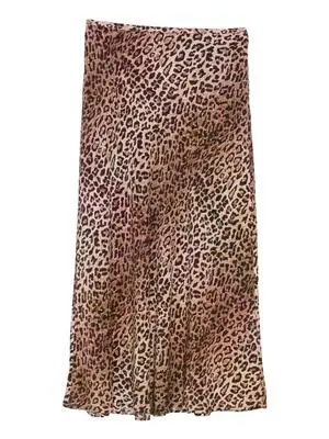 Rixo Kelly Leopard-print Maxi Skirt - Red
