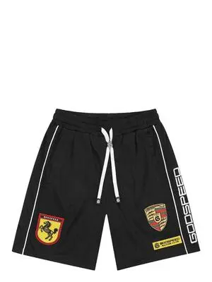 GODSPEED Logo Patch Mesh Shorts - Black