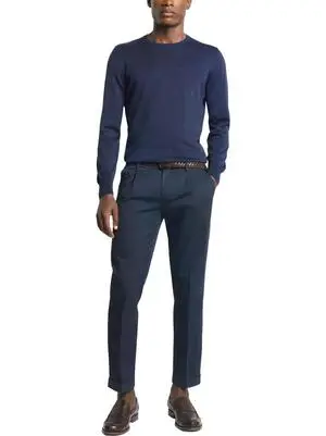 FAY Logo-embroidered Crew-neck Sweater - Blue