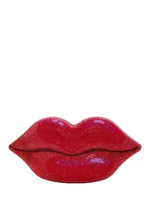 JUDITH LEIBER Judith Leiber Hot Lips Crystal-Embellished Clutch Bag