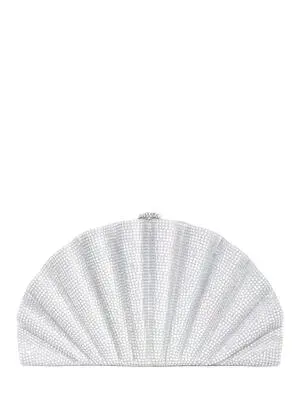 Judith Leiber Origami Fan Clutch Bag - Silver