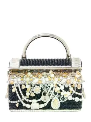 Judith Leiber Crystal Embellished Faux-pearl Tote Bag - Black