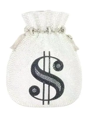 Judith Leiber Crystal Embellishment Clutch Bag - White