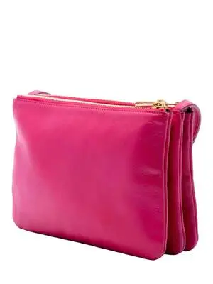 Celine Small Lambskin Trio Crossbody Bag - Pink