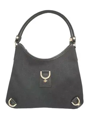 Gucci Gg Canvas Abbey D-ring Shoulder Bag - Black
