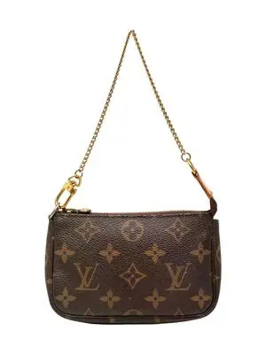 LOUIS VUITTON Monogram Mini Pochette Accessoires Handbag - Brown