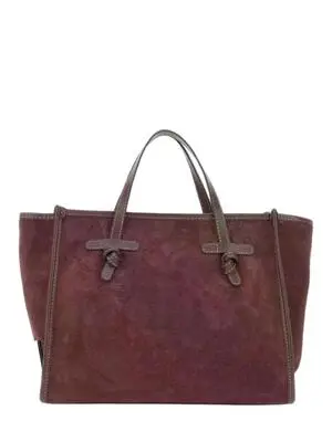 MARCELLA CLUB Suede Shoulder Bag - Red