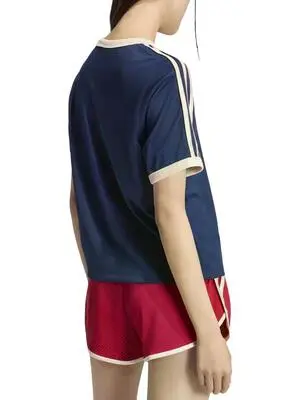 Adidas Logo Print Mesh T-shirt - Blue