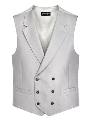 LUIGI BIANCHI MANTOVA Double-breasted Peaked-lapel Waistcoat - Grey