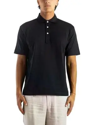 HANDVAERK Jersey Short-sleeved Polo Shirt - Black